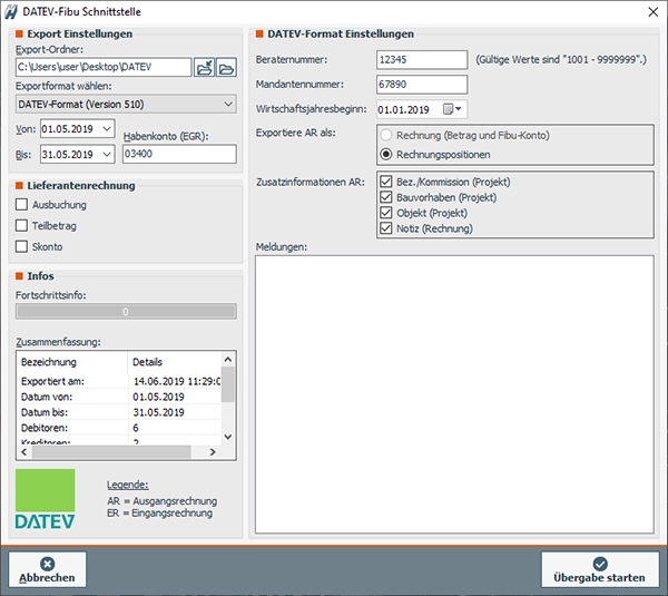 H&H DATEV-Schnittstelle - H&H Software